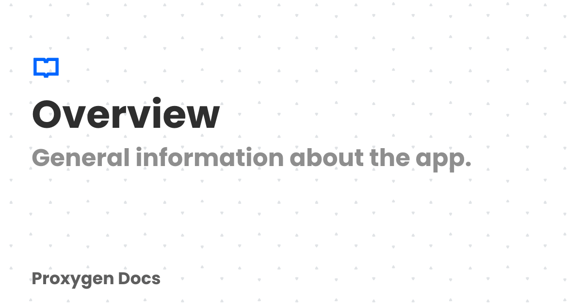 Overview | Proxygen